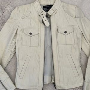 Urban Behavior | Jackets & Coats | Urban Behavior White Genuine Leather ...